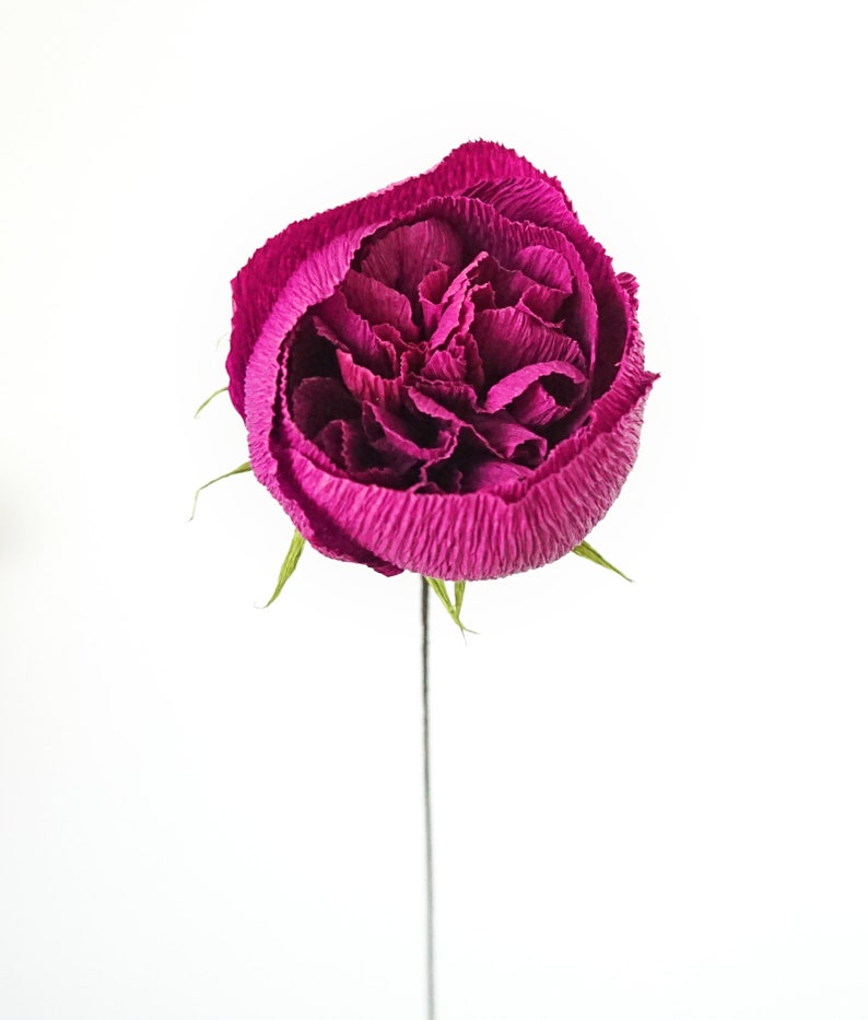 Miniature Garden Rose: Handmade Crepe Paper Flower - Etsy