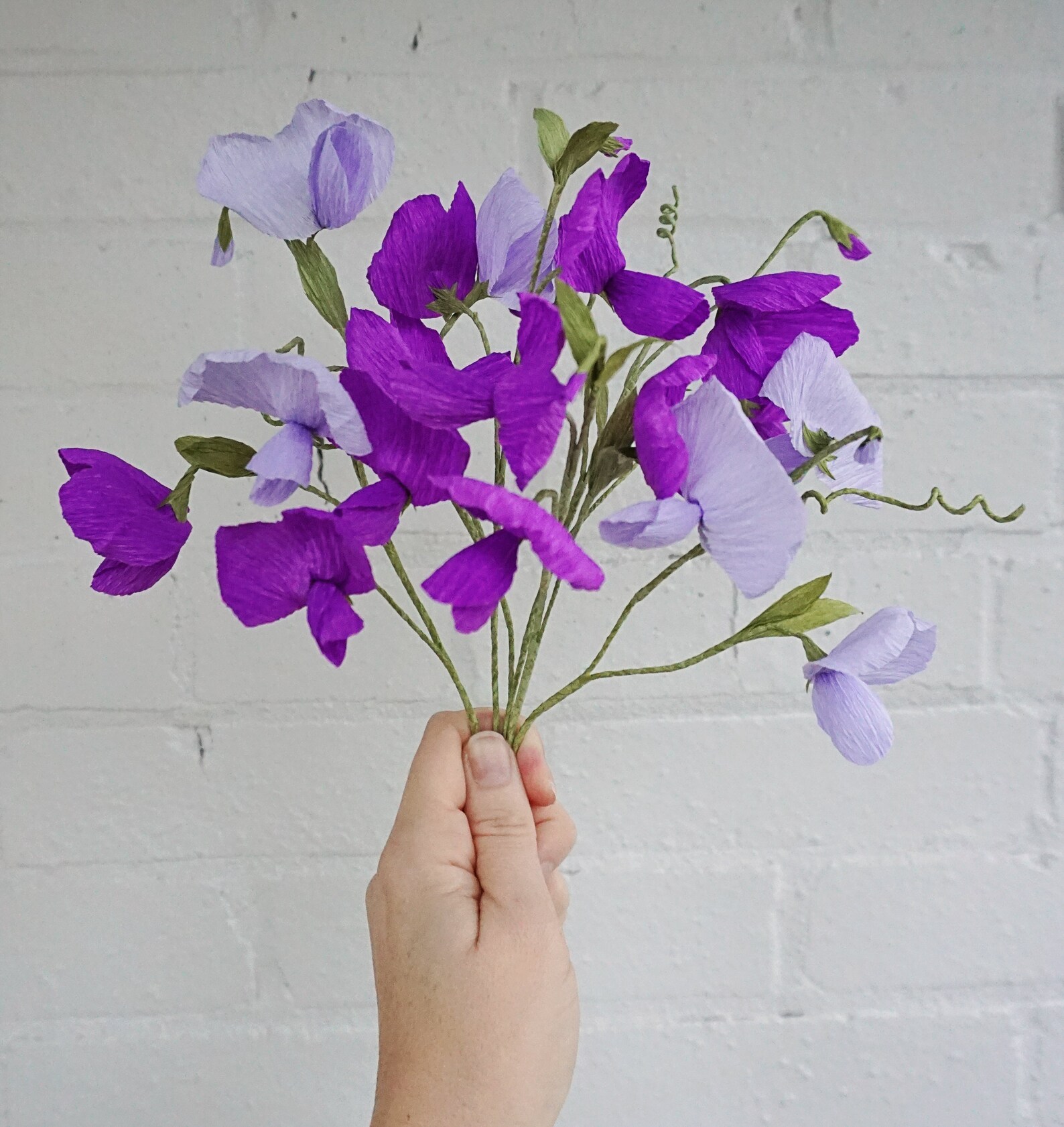 Sweet Pea Vine: Handmade Crepe Paper Flowers - Etsy