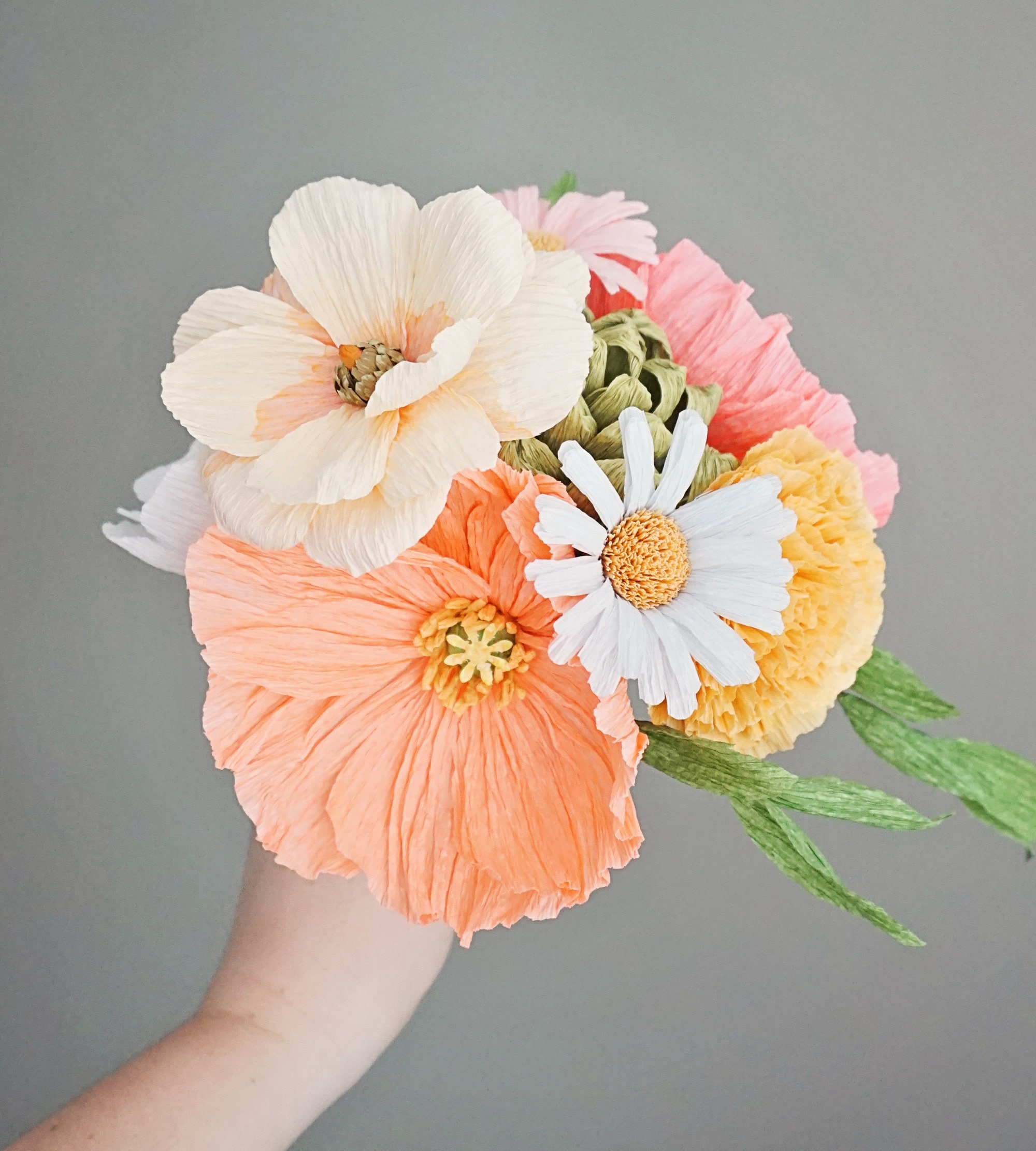 Multicolor Pastel Handmade Crepe Paper Flower Bouquet the - Etsy Canada