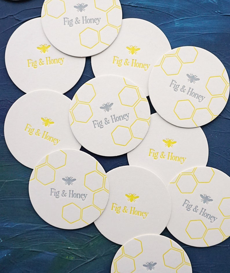 Custom One-color Letterpress Coasters - Etsy