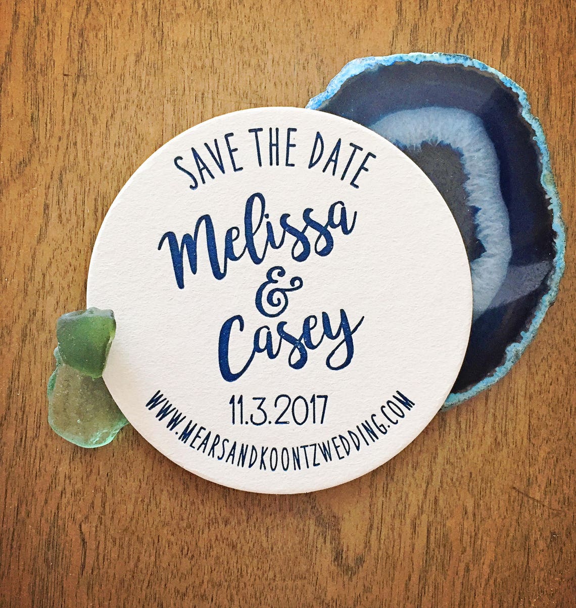 Custom one-color Letterpress Coasters | Etsy