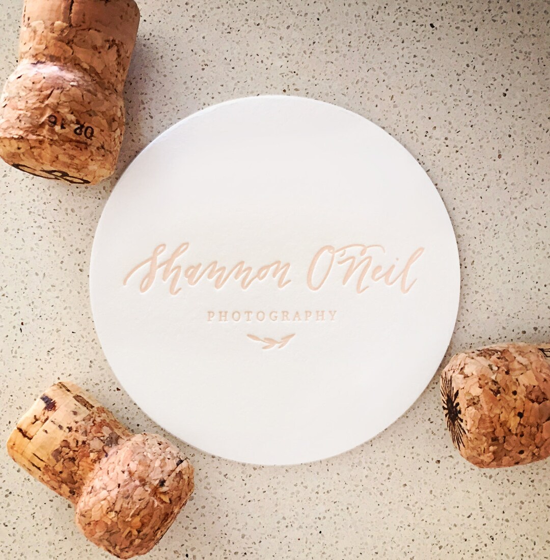 Custom One-color Letterpress Coasters - Etsy