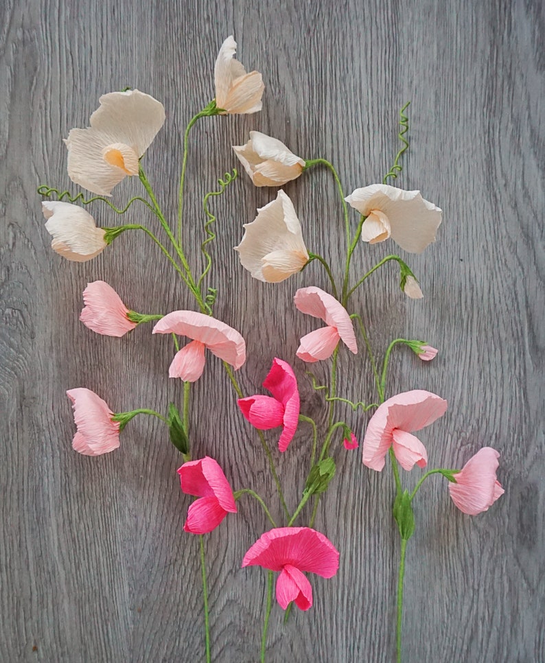 Sweet Pea Vine: Handmade Crepe Paper Flowers | Etsy