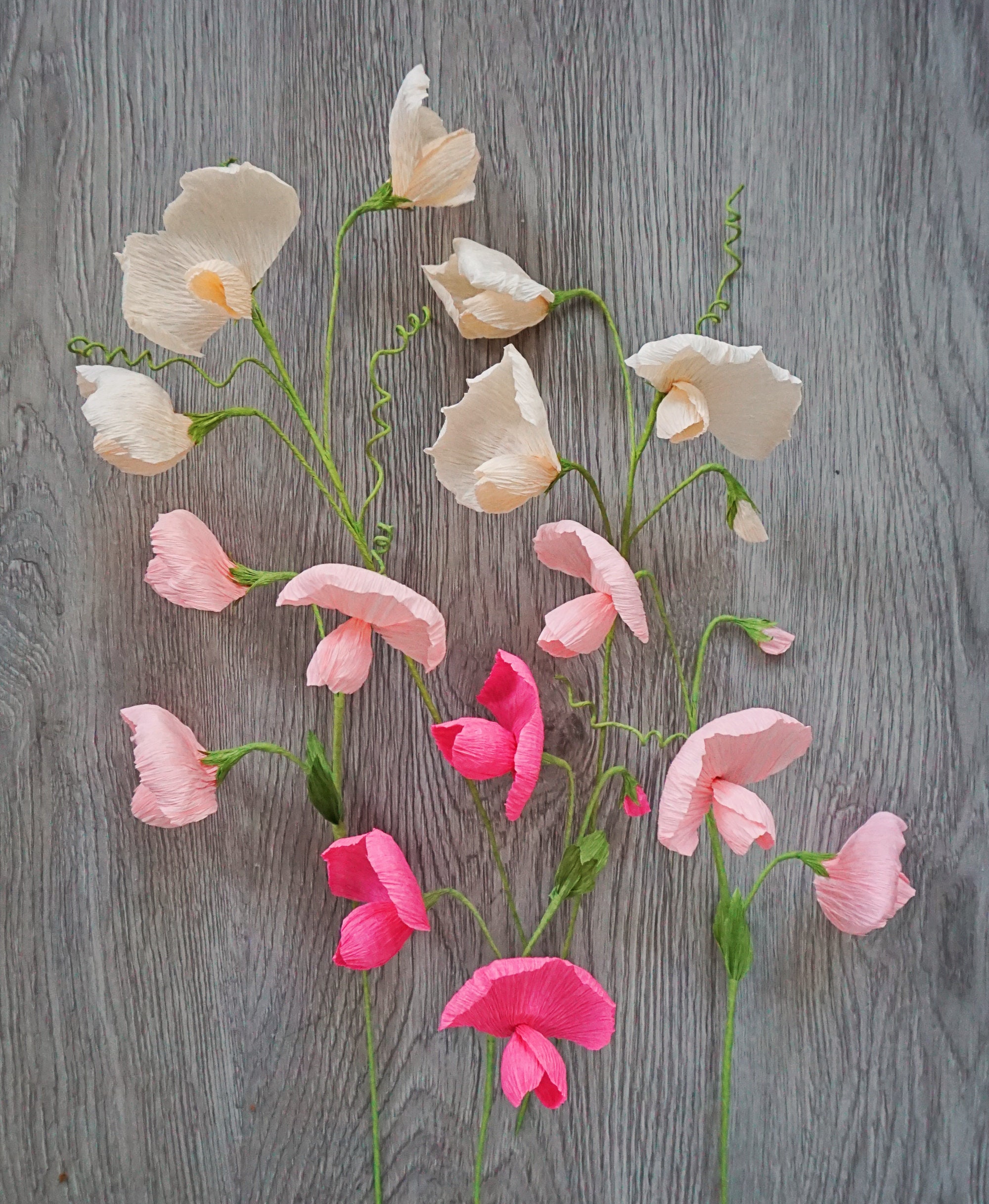 Sweet Pea Vine: Handmade Crepe Paper Flowers - Etsy Sweden