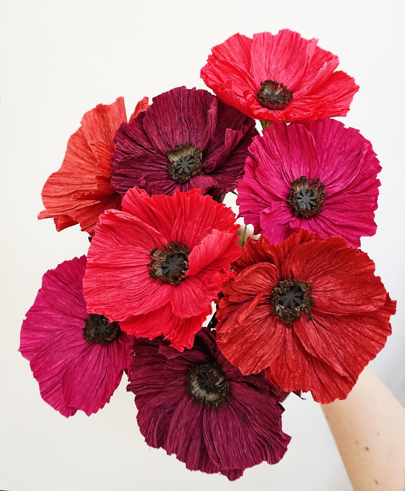 Oriental Poppy—handmade Crepe Paper Flower - Etsy
