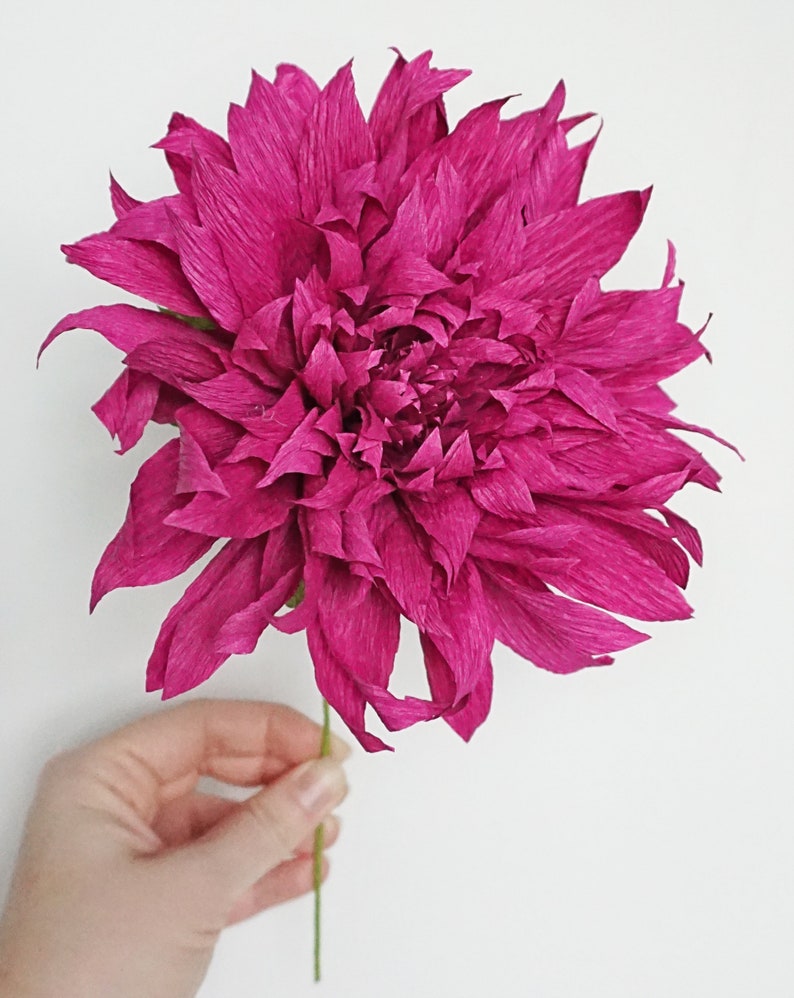 Dahlia: Handmade Crepe Paper Bloom - Etsy