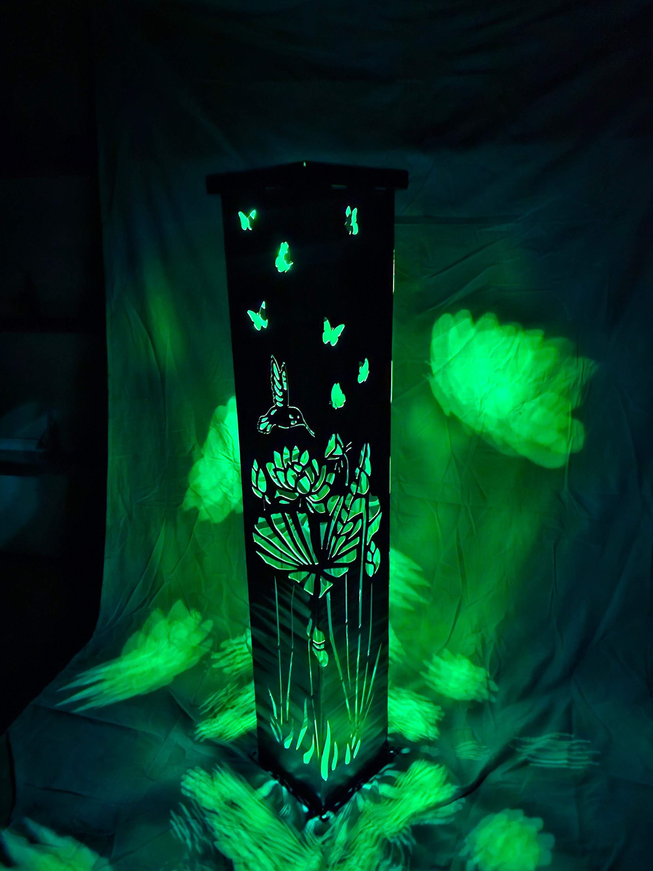 Lighted Garden Column,steel, Metal Art,outdoor Decor,garden Art,lighted ...