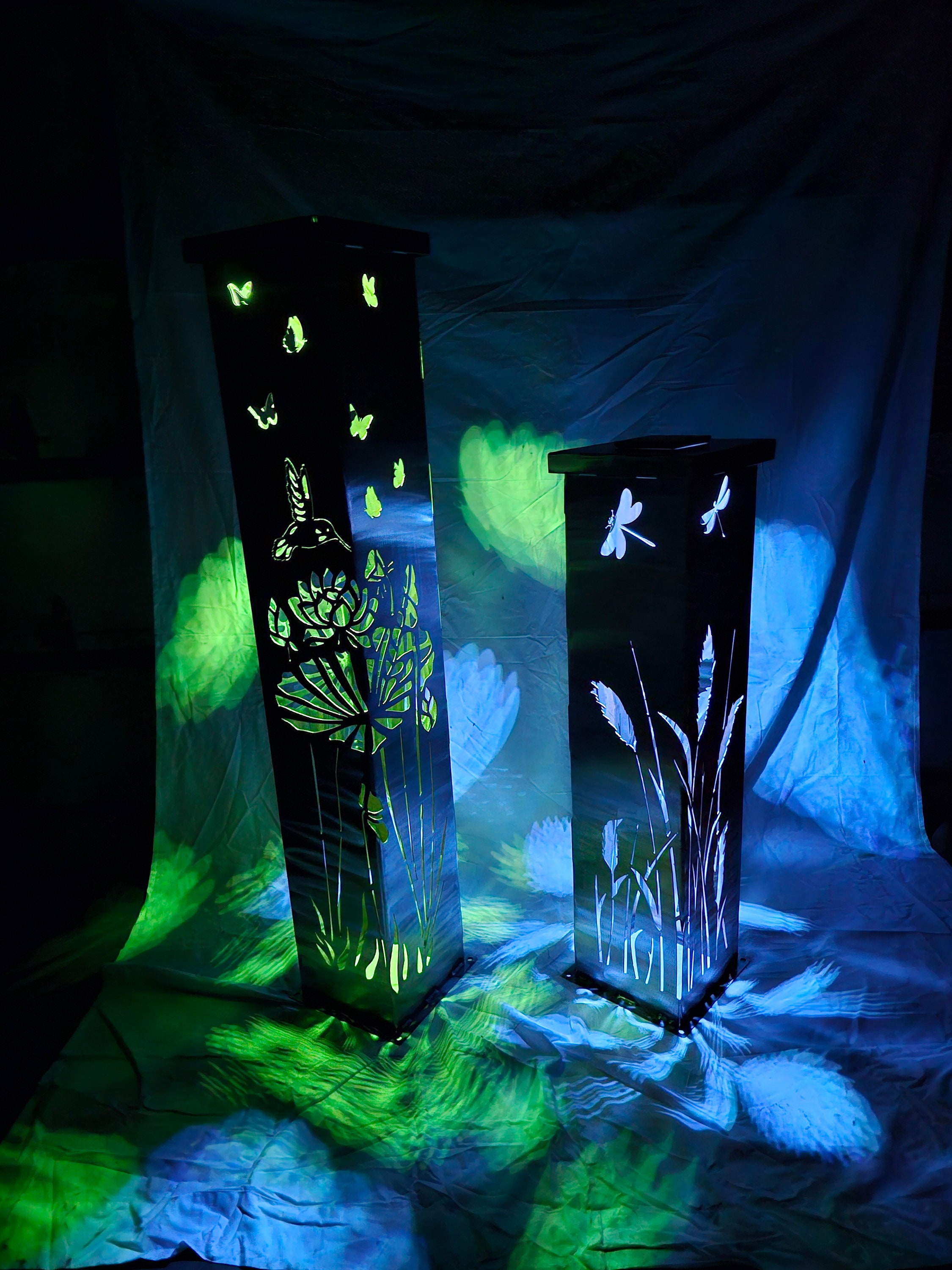 Lighted Garden Column,steel, Metal Art,outdoor Decor,garden Art,lighted ...