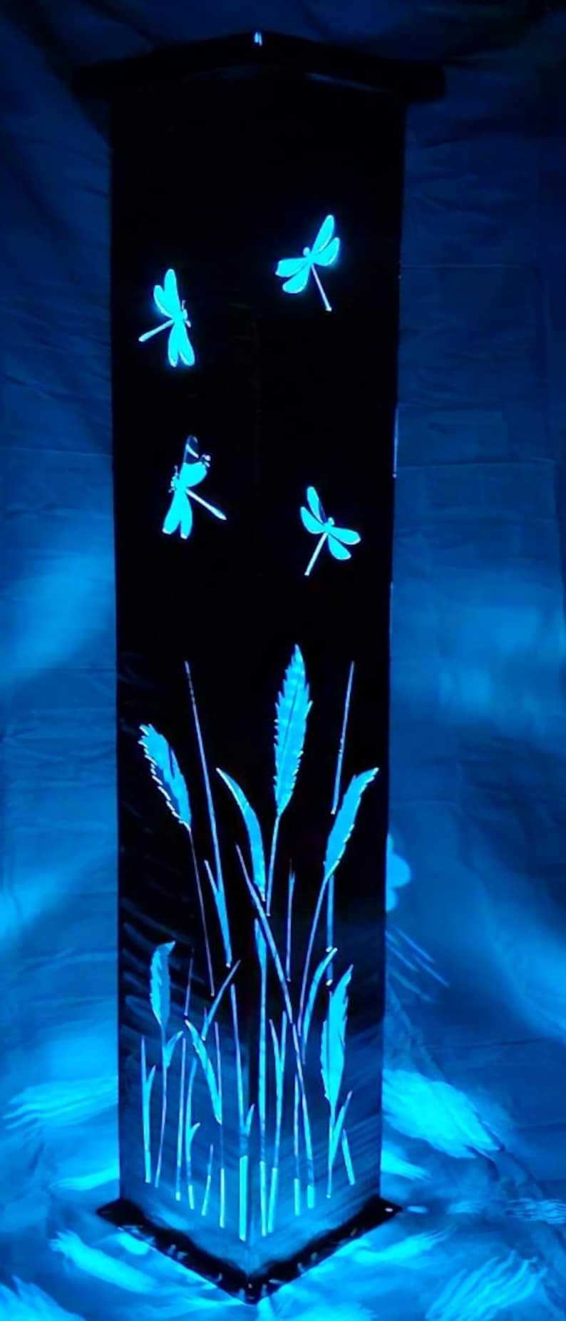 Lighted Garden Column,steel, Metal Art,outdoor Decor,garden Art,lighted ...