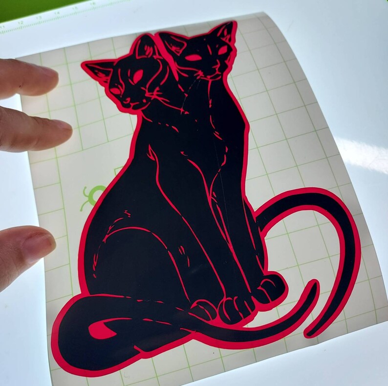 Bicephalic, 2 Headed Feline Familiar Decal Sticker, Dicephalic ...