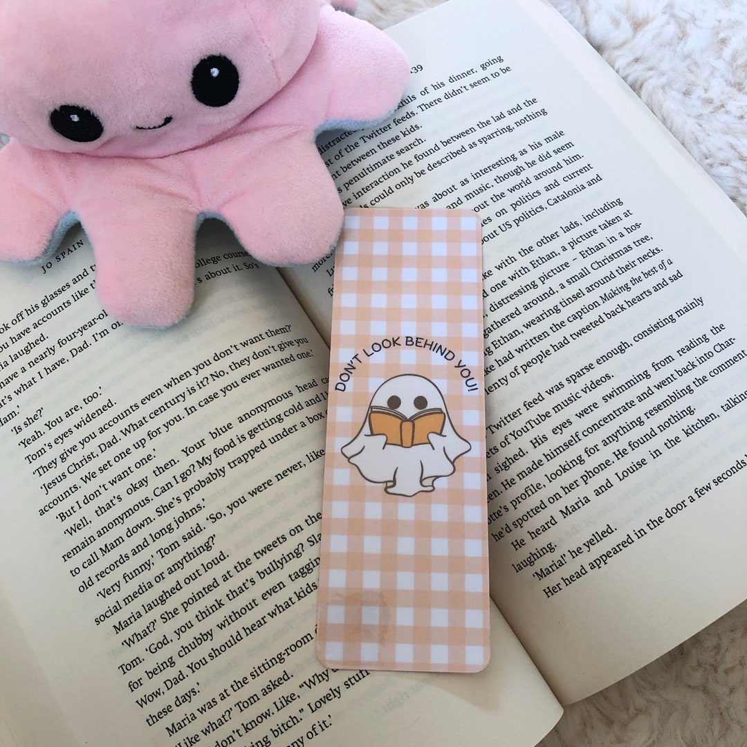 Ghost Bookmark Laminated Double Sided for Book Lovers Halloween ...