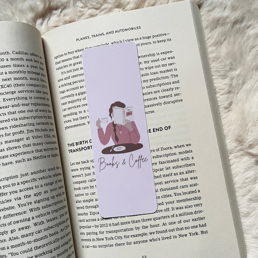 Coffee Bookmarks Laminated Double Sided for Book Lovers Women Bookmarks ...
