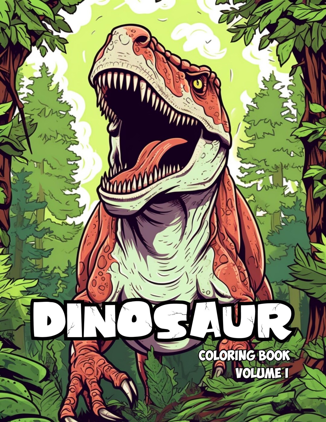 Dinosaur V1 Printable Colouring Book - Etsy