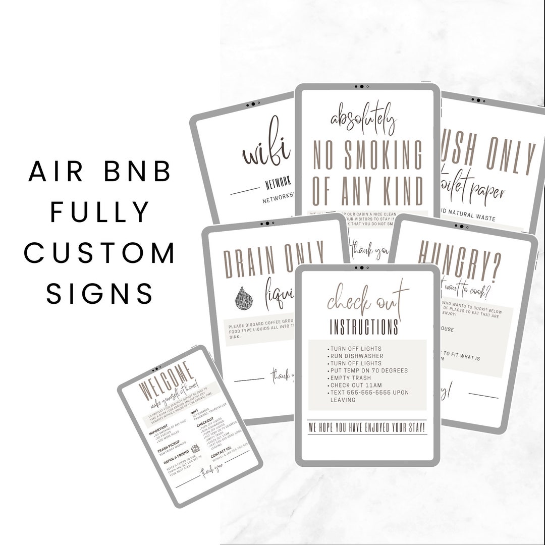 7 Custom Air BNB Signs - Etsy