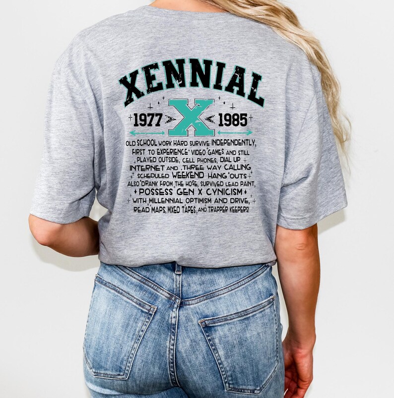 Xennials T-shirt | Gen X | Millennials | Generations | 1977-1985 Shirt ...