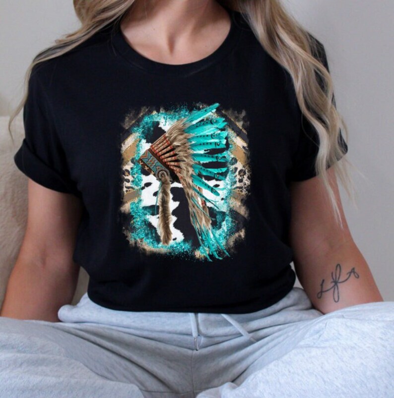 Native American Shirt, Indian Headdress, Turquoise, Native American ...