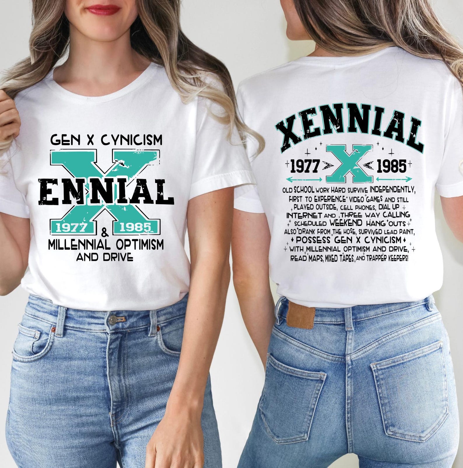 Xennials T-shirt | Gen X | Millennials | Generations | 1977-1985 Shirt ...