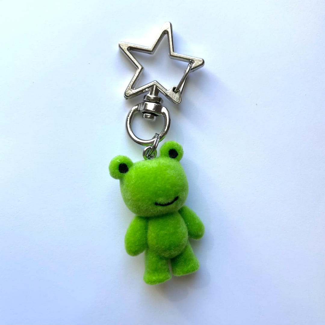 Cute Frog Keychain With Star Clasp, Emotional Support Frog - Etsy