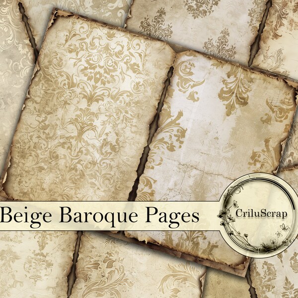Damask Digital Papers - Etsy