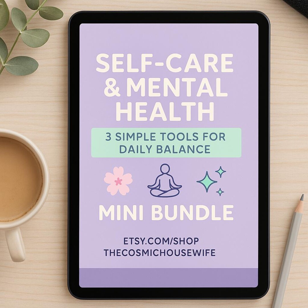Mental Health Printable Bundle: Mood Tracker, Self-care Checklist ...