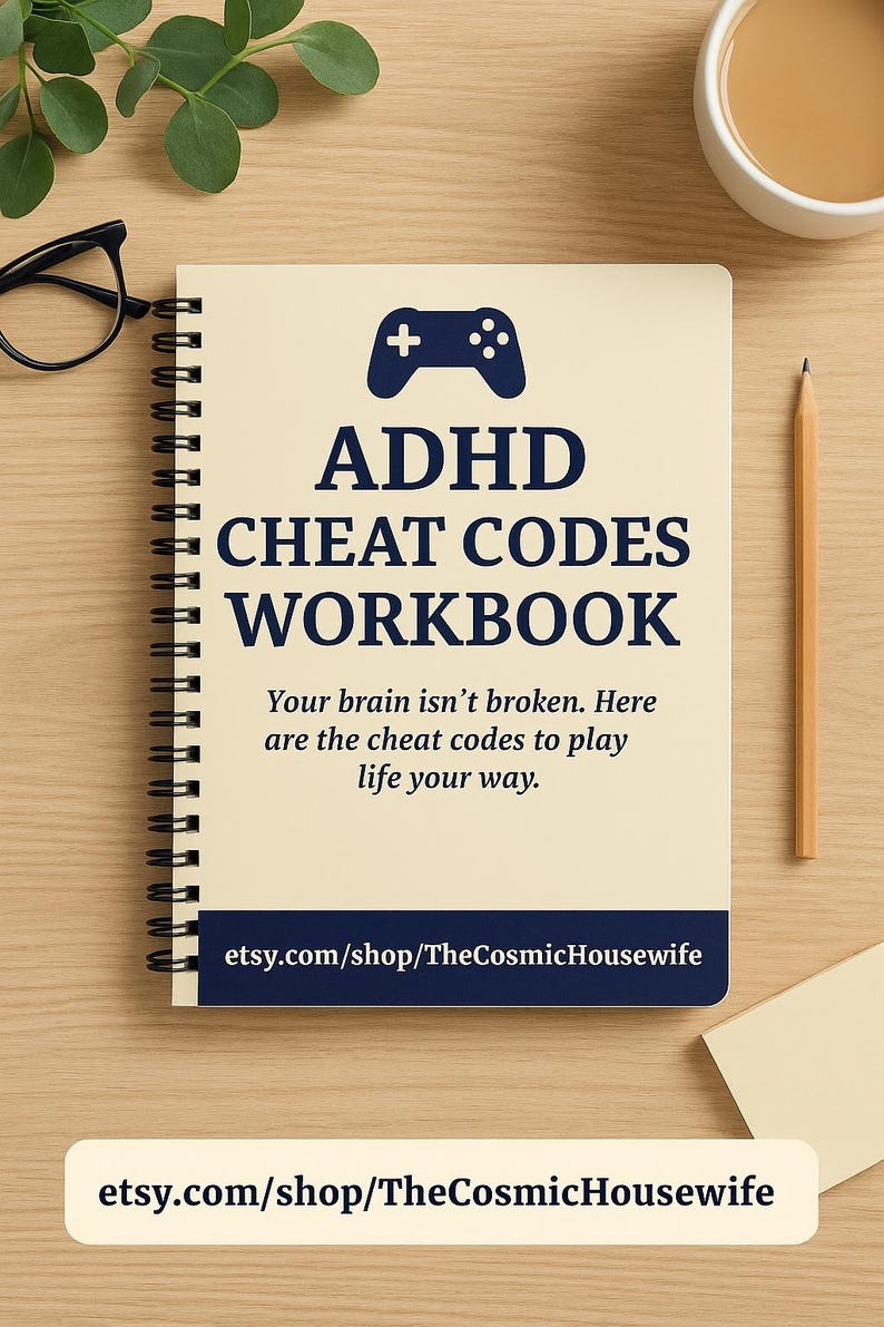 ADHD Cheat Codes Workbook | 20 Page Printable Planner for Focus ...