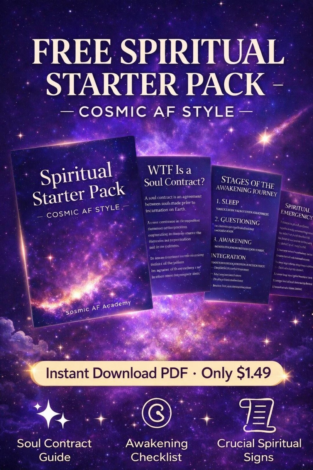 Spiritual Awakening Freebie Bundle | Printable PDF Kit With Journal ...