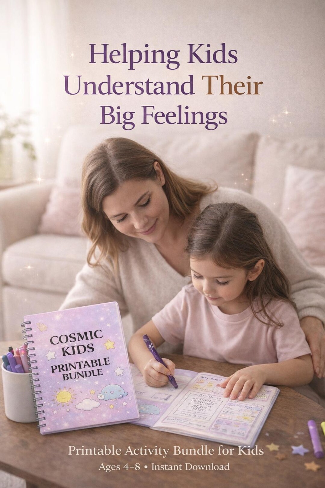 Kids Cosmic Printable Bundle | Feelings, Routines | Handwriting ...