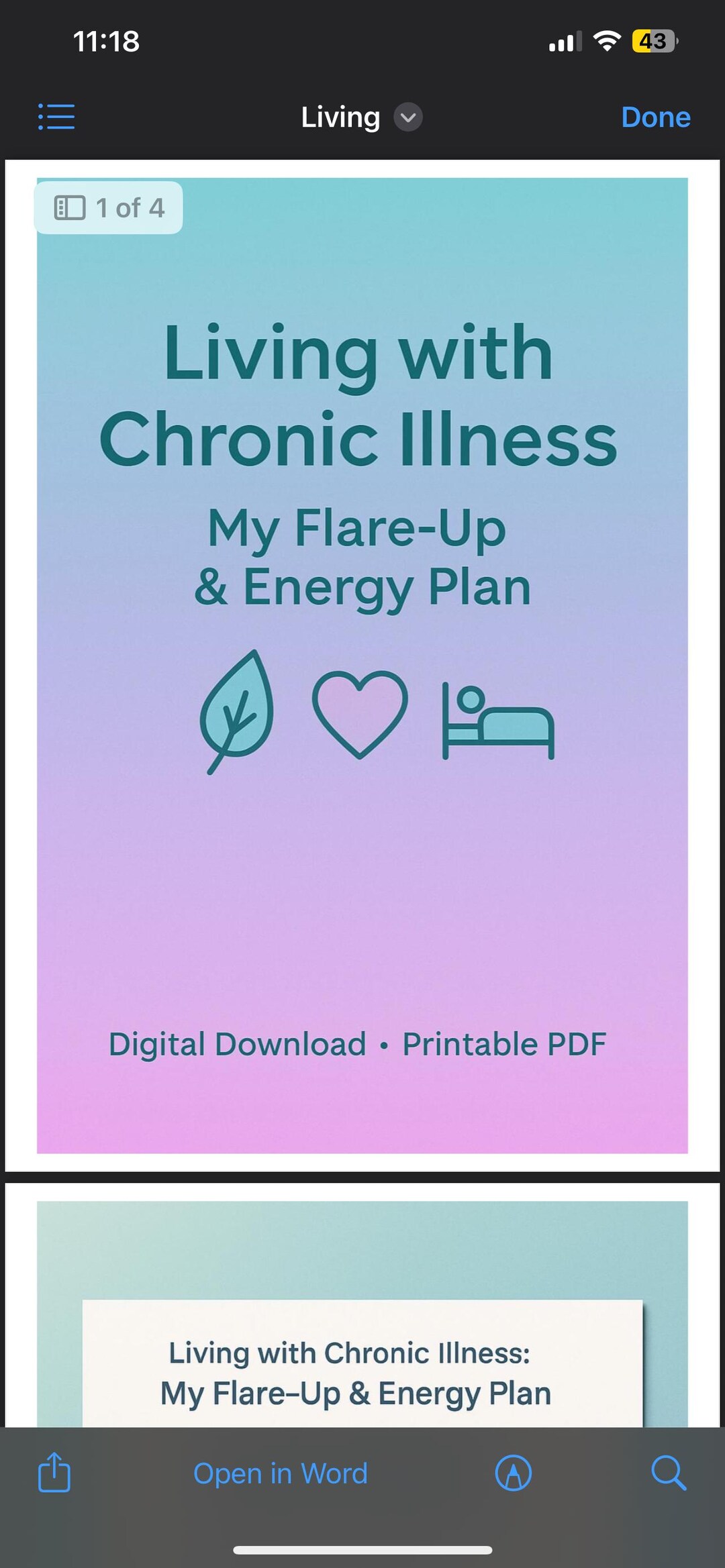 My Flare-up Response Plan Printable | Chronic Illness Tracker | Spoonie ...