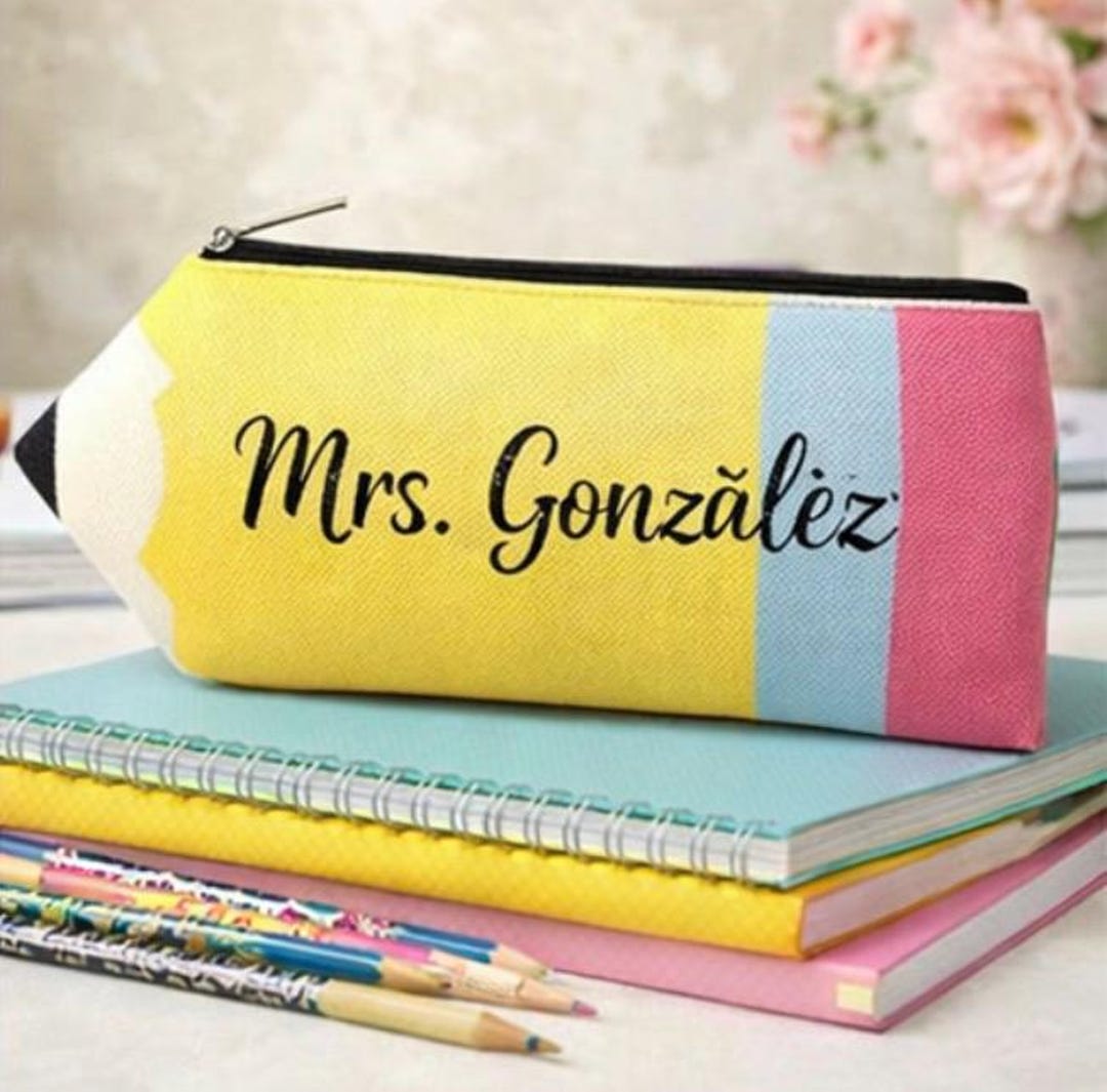 Personalized Teacher Pencil Pouch, Teacher Appreciation Gift, Custom ...
