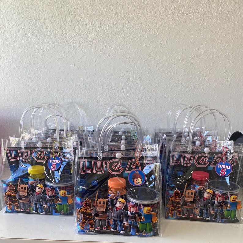 Roblox Party Favor Set Personalized | Roblox Birthday Treat Bag With ...