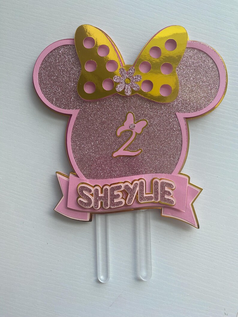 Minnie Mouse Cake Topper - Etsy