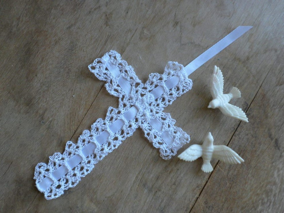 Crocheted Cross Bookmark Cross Bookmark Lacy Crocheted Cross - Etsy