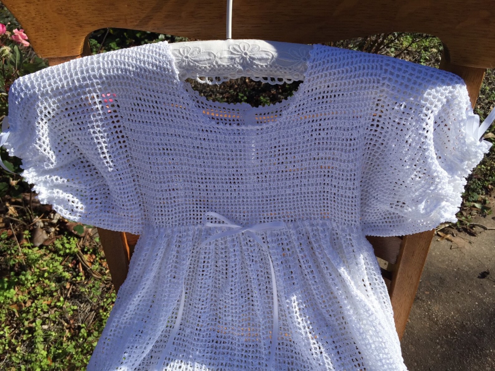 Crochet Christening gown blessing dress heirloom baby girl | Etsy