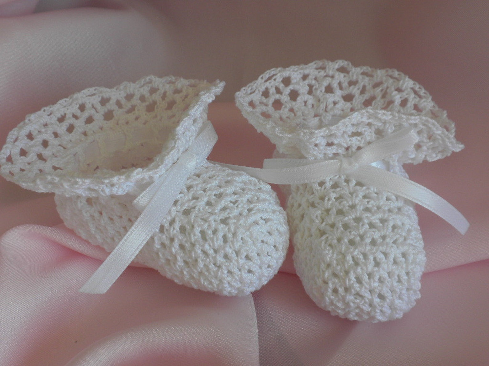 Christening Baby Booties Heirloom Booties Blessing Shoes | Etsy