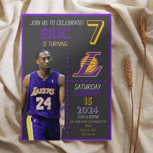 Kobe Invitation Birthday Card - Etsy