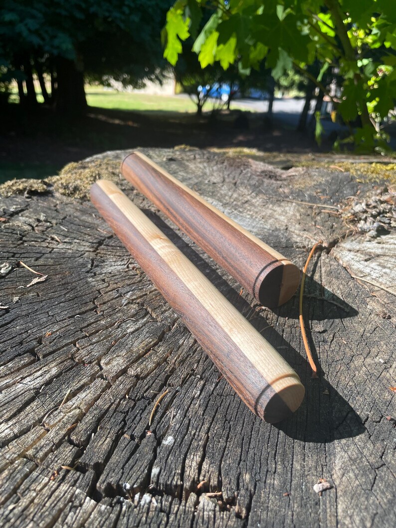 2 Tone Walnut/maple Rolling Pin - Etsy