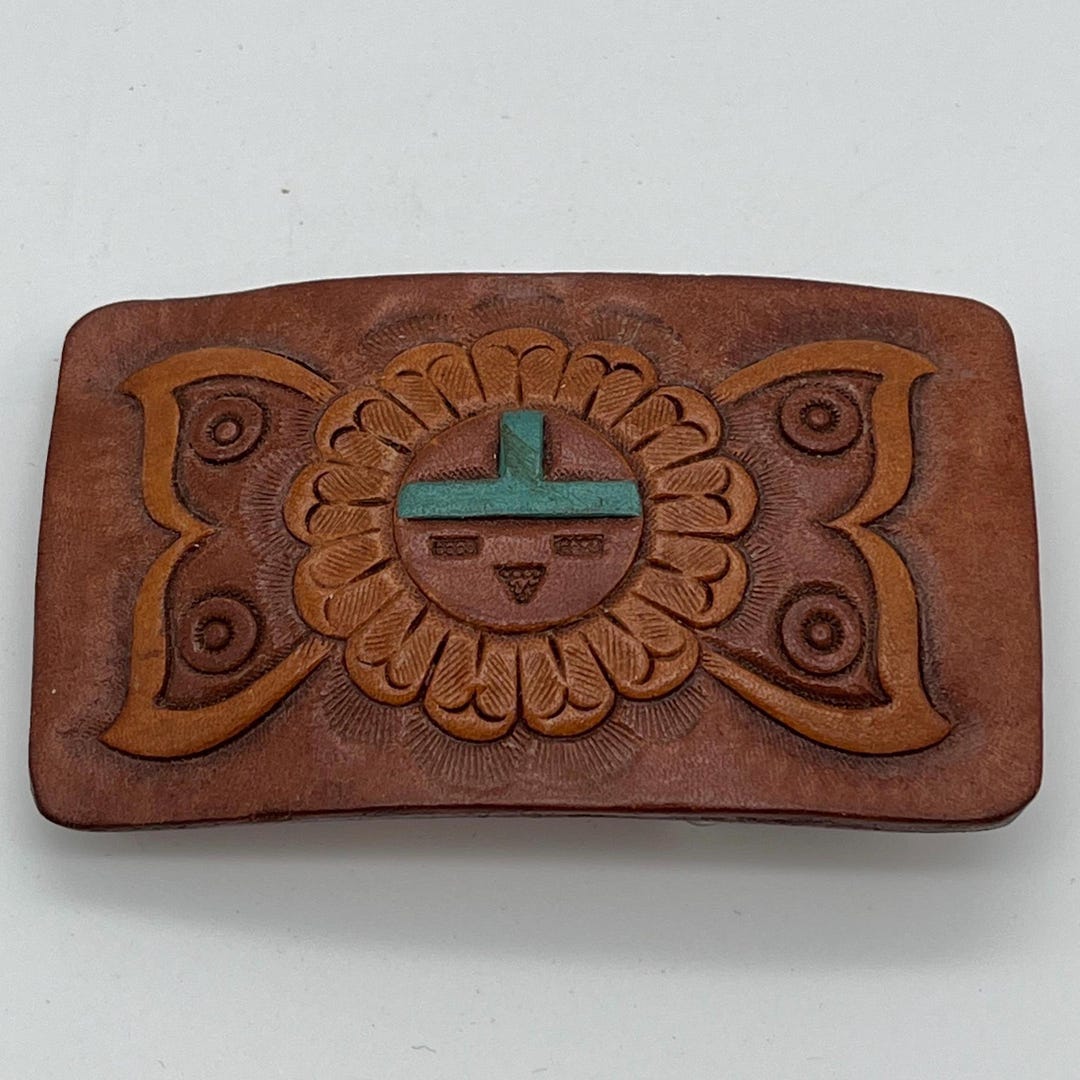 Vintage Zuni Native American Indian Sun Face Flower Butterfly Wings ...