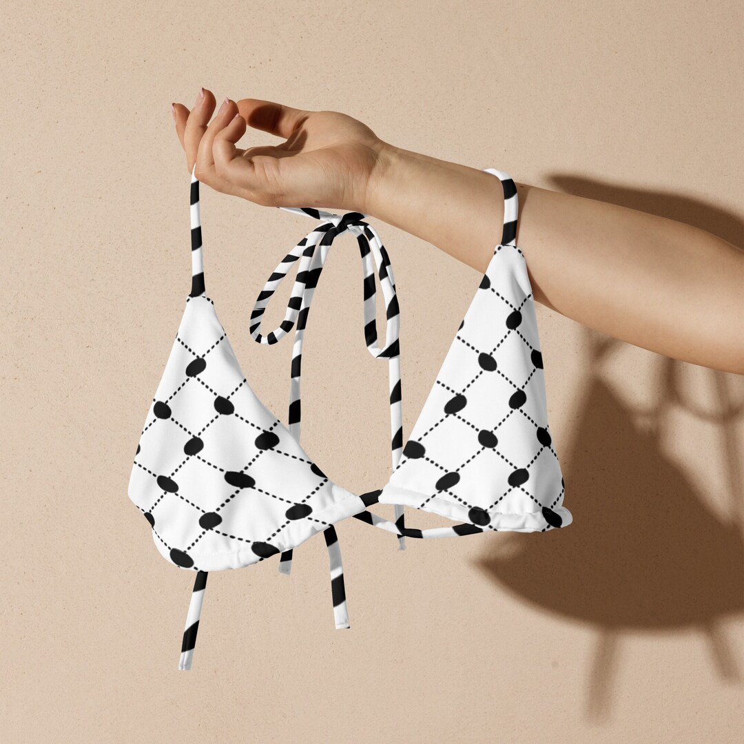 Express Yourself for Palestine: Keffiyeh Kini String Bikini Top (50% to ...