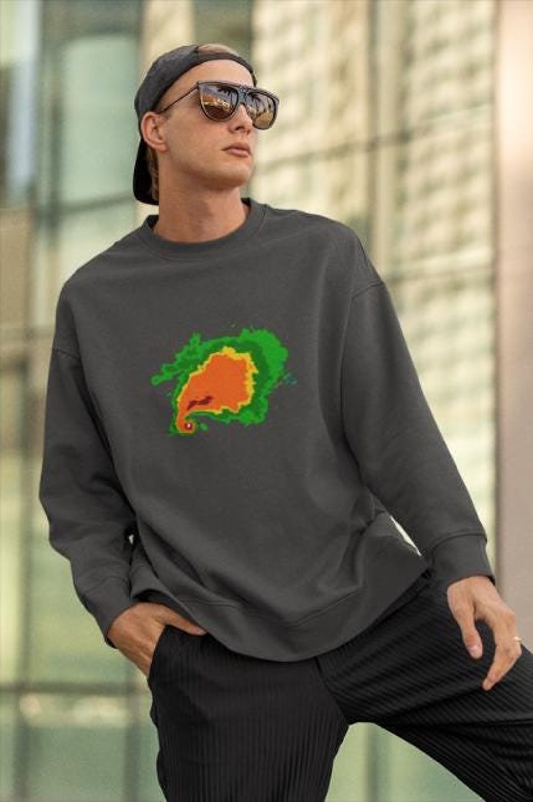 Hook Echo Radar Storm Chaser Sweatshirt | Tornado Weather Enthusiast ...