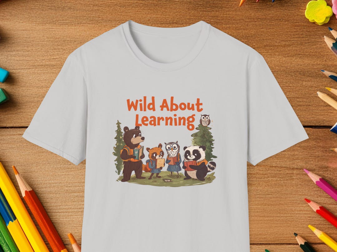 Woodland Animals Back to School T-shirt, Cute Forest Animals Teacher ...