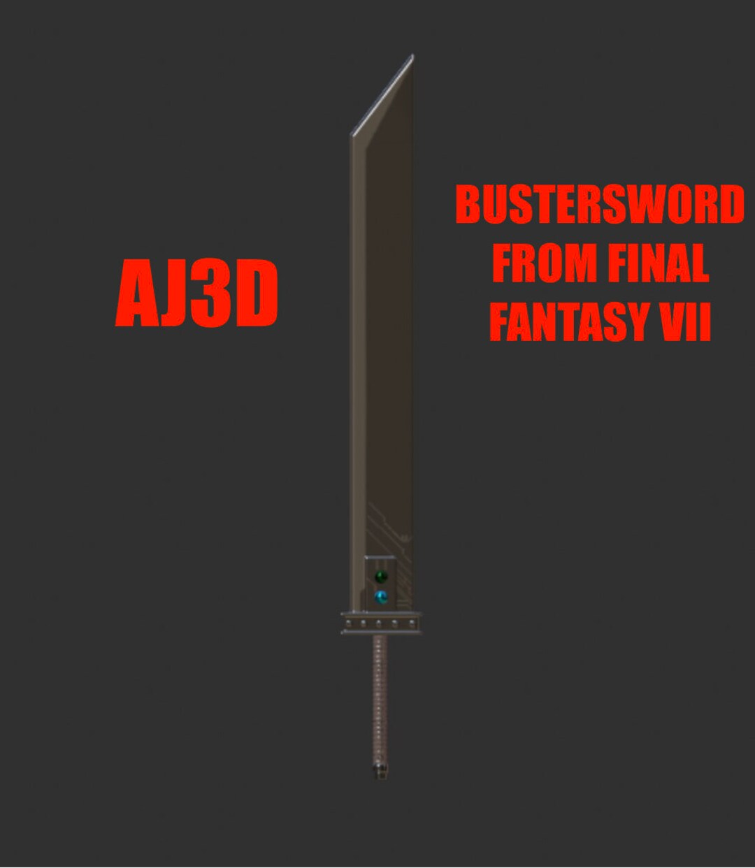 Cloud Strifes Bustersword From Final Fantasy VII Digital STL File 3d ...