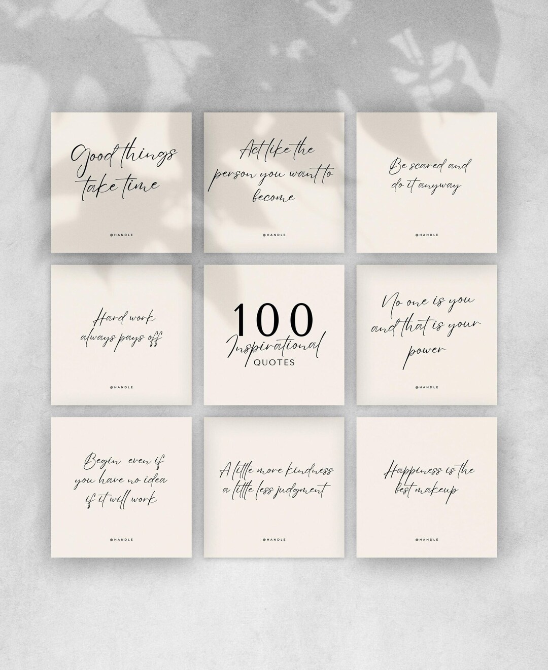 100 Inspirational Quotes, Positivity Posts for Social Media, Filler ...