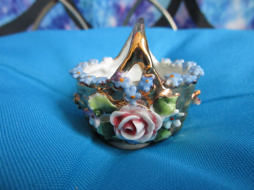 Vintage Tiny Porcelain Basket Made in Germany - Etsy