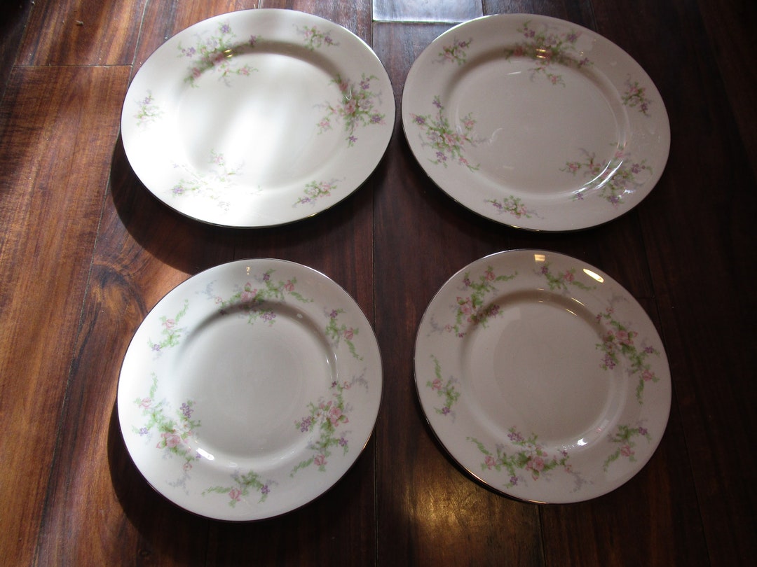 Vintage Set of 4 Plates Carillon Fine China Made in USA Overture - Etsy