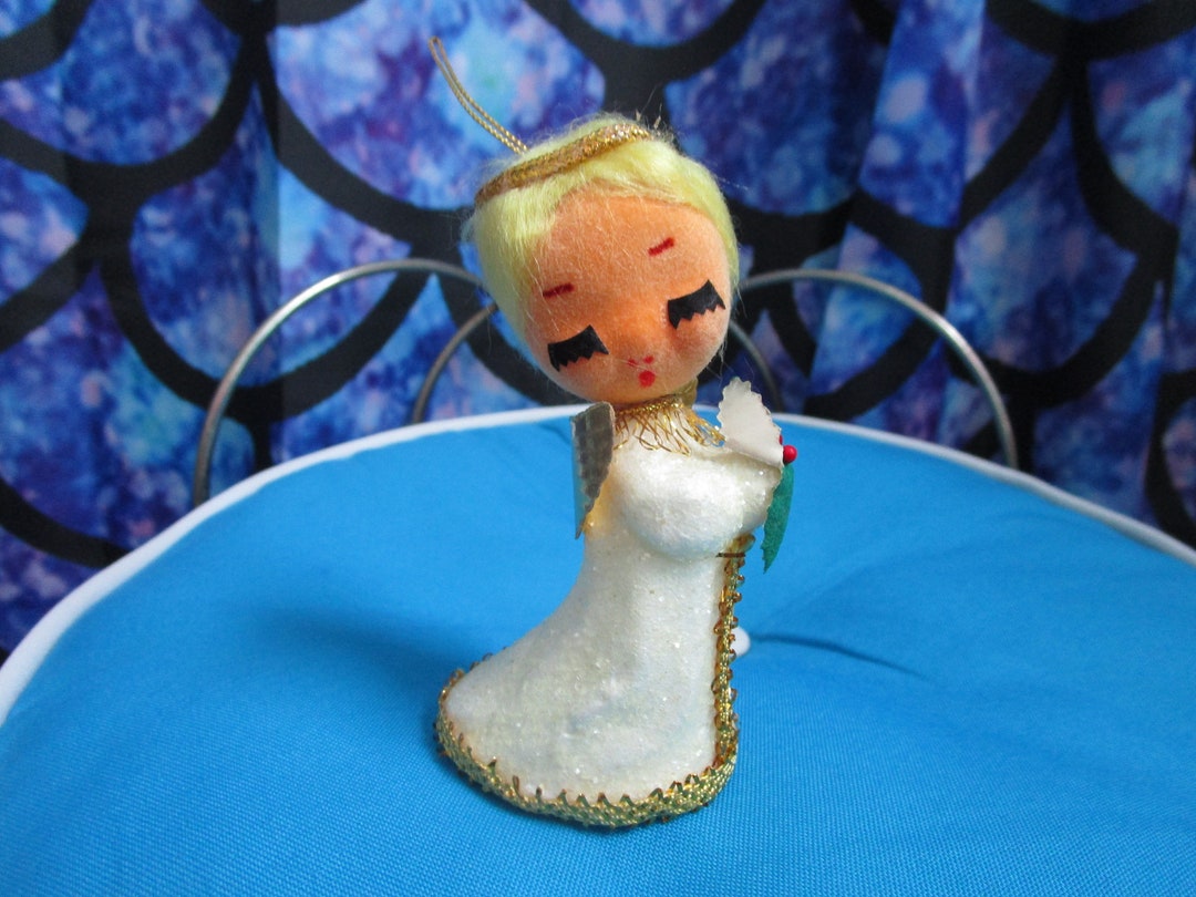 Vintage Beautiful Styrofoam Angel Ornament Made in Japan - Etsy