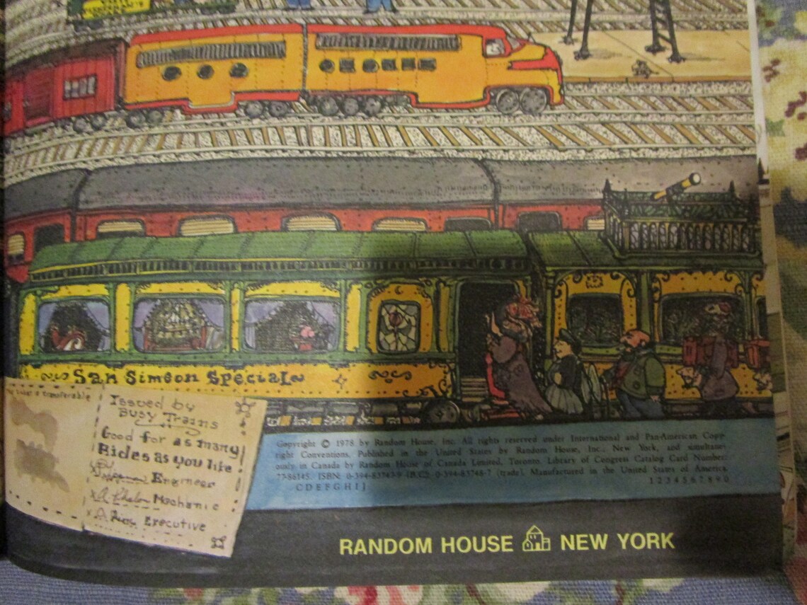 1978 Busy Trains by Peter Lippman the Best Book Club Ever A Random ...