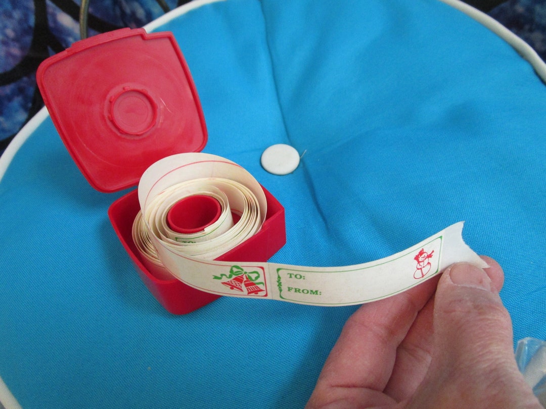 Vintage Red Tupperware Label Dispenser - Etsy