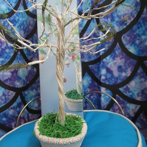 Vintage Easter Jubilee 18 Inch Tall Tree With Wooden Ornaments Flexible ...