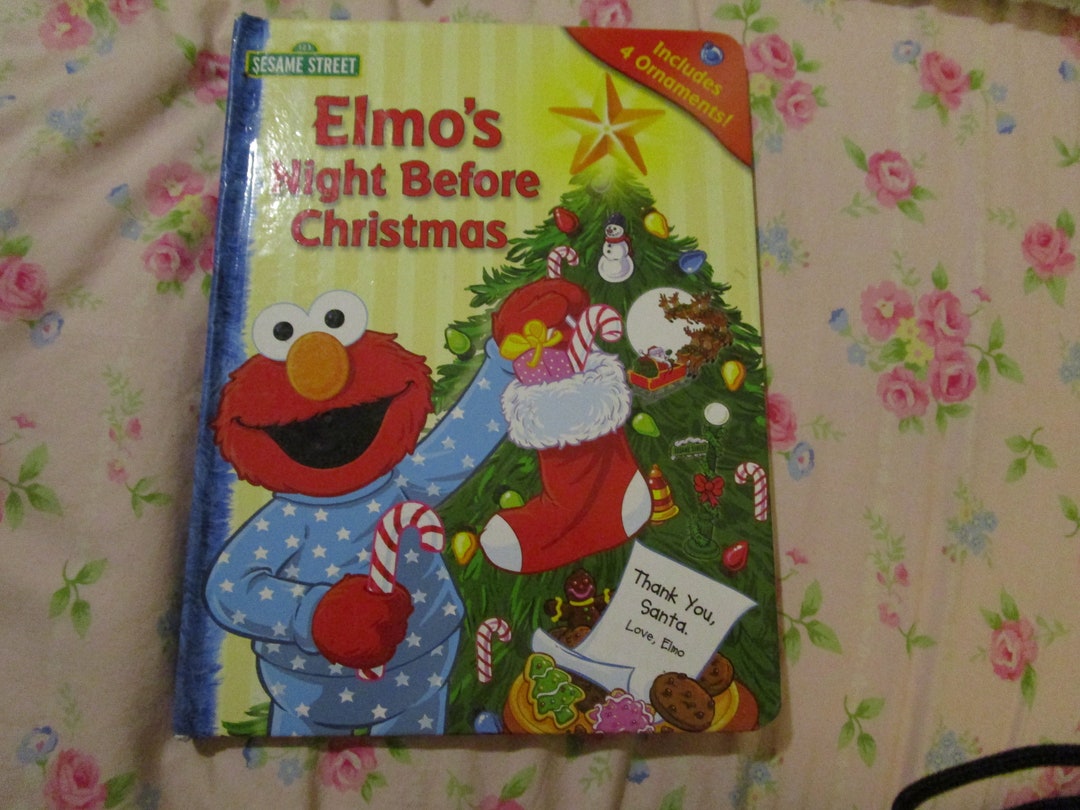Sesame Street Elmo's Night Before Christmas HB Book With 4 Ornaments - Etsy