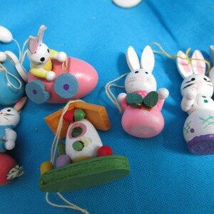 Vintage Easter Jubilee 18 Inch Tall Tree With Wooden Ornaments Flexible ...